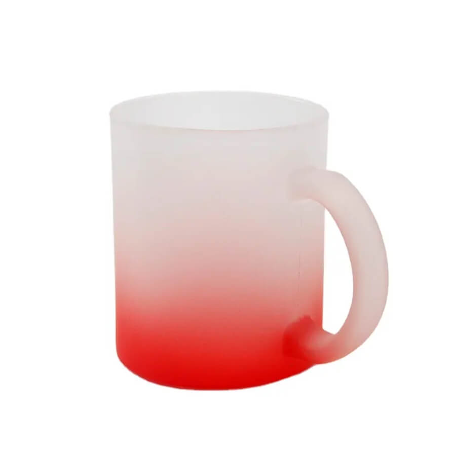 11oz Sublimation Frosted Customisable Gradient Glass Mug Glass Cup For ...