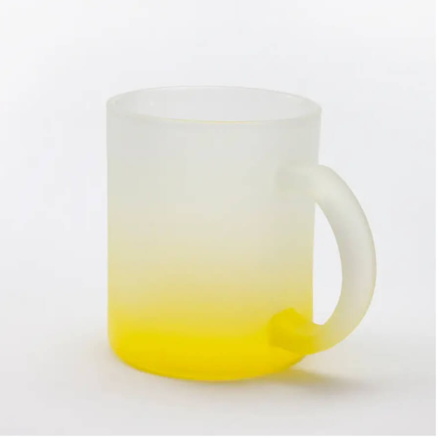 11oz Sublimation Frosted Customisable Gradient Glass Mug Glass Cup For ...